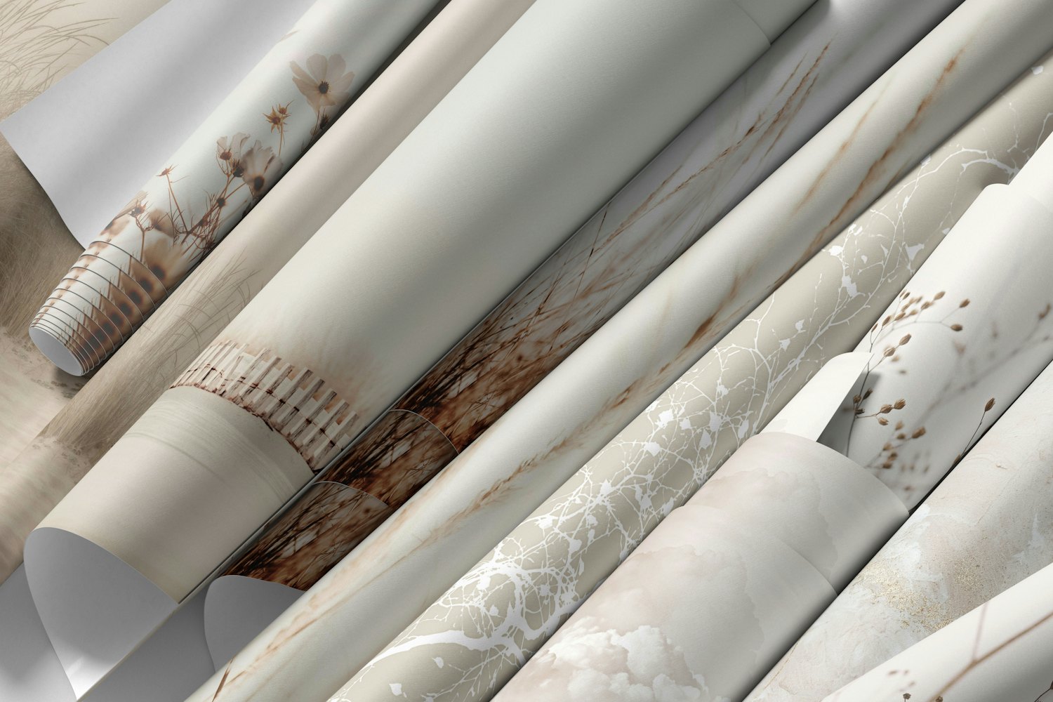 Minimal Beige & White Aesthetic Wallpapers - Serene Designs for Your Home